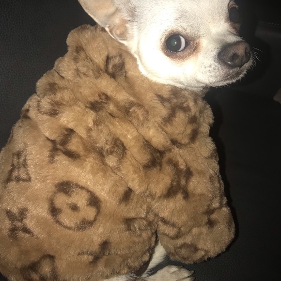 unbranded | Dog | Fur Luxury Designer Couture Doggie Pet Coat Jacket ...